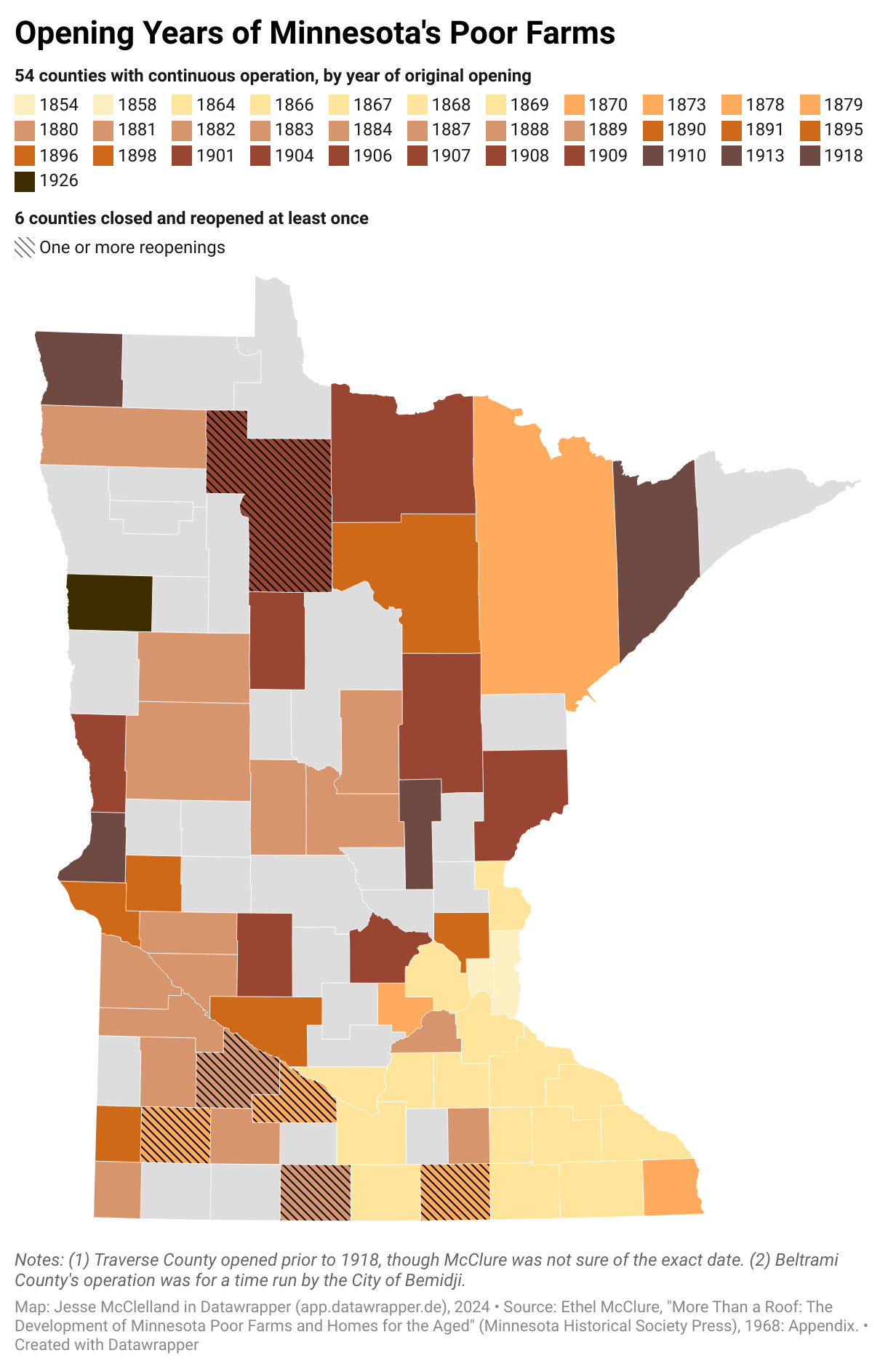 Where were Minnesota’s Poor Farms? – Poor Farm Geographies of Minnesota